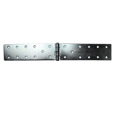 Pack of 1 x 300 mm Backflap Hinge Galvanised, Silver Steel Back Flap Hinges, Weather Resistant ...