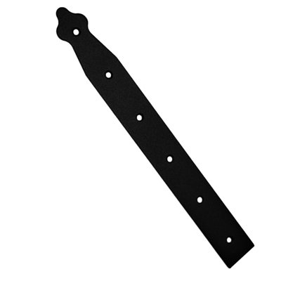 Pack of 1 x 300 mm Dummy Hinge Head, Black Steel, Vintage False Strap ...