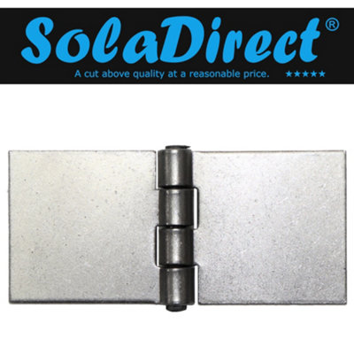 Pack of 1 x Heavy Duty Weldable Solid Steel Hinge, 45 x 100 mm Welding ...