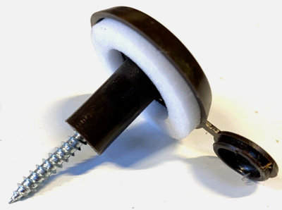 Pack of 10 - 25mm Brown Polycarbonate Fixing Buttons For 25mm ...