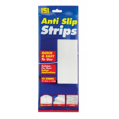 Pack of 10 Anti Slip Strips 21.6x1.9cm