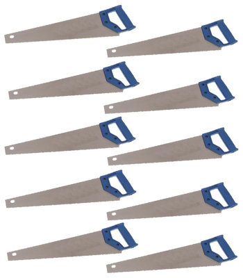Pack of 10 Bahco 244 Hardpoint 20in 7tpi Handsaw 500mm BAH24420N 244-20 ...