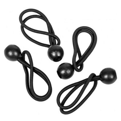 Pack of 10 ELASTICATED stretchy toggle Bungee balls,20cm length ideal ...