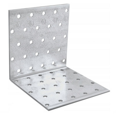 Pack of 10 - Heavy Duty Galvanised 2mm Thick Perforated Corner Brace ...