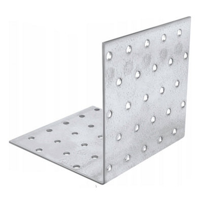 Pack of 10 - Heavy Duty Galvanised 2mm Thick Perforated Corner Brace ...