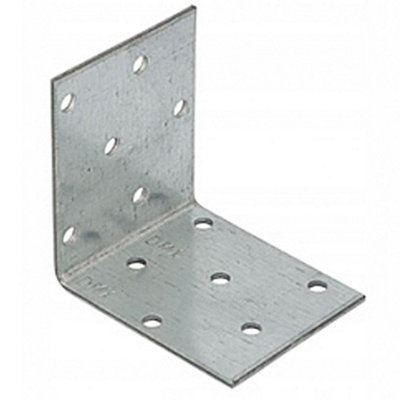 Pack of 10 - Heavy Duty Galvanised Steel Angle Bracket Corner Bracket ...