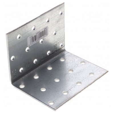 PACK OF 10 - HEAVY DUTY GALVANISED STEEL ANGLE BRACKET CORNER BRACKET ...