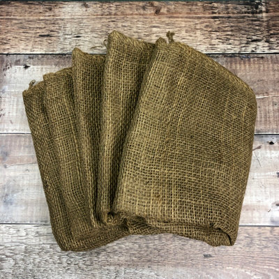 Pack of 10 Large Hessian Jute Potato Storage Sacks