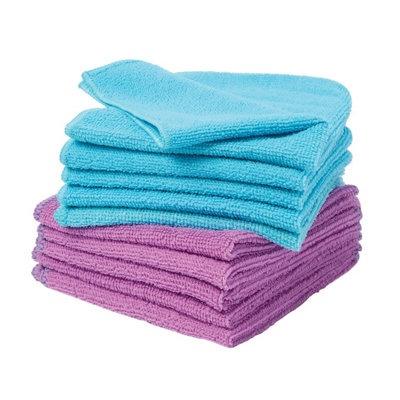 Pack of 10 Microfibre Cleaning Cloths Reusable Streak Free Super ...