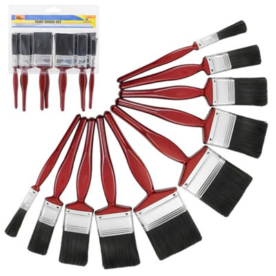 Pack Of 10 Paint Brush Set Painting Diy Decorating Brushes Tools
