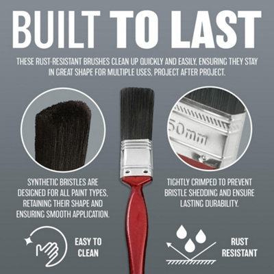 Pack Of 10 Paint Brush Set Painting Diy Decorating Brushes Tools