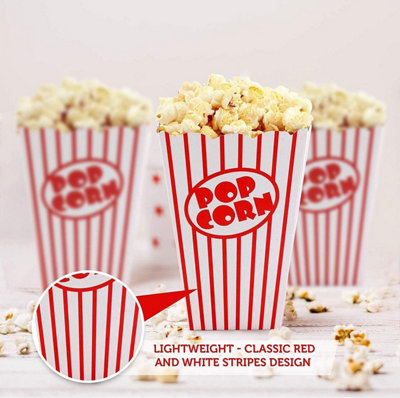 Pack Of 10 Paper Popcorn Cardboard Candy Container for Birthday Theatre ...