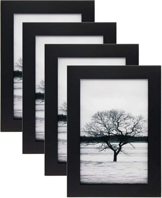 Pack of 10 Photo Frame 6x4 Black Picture Frames Wall Mount Certificate ...