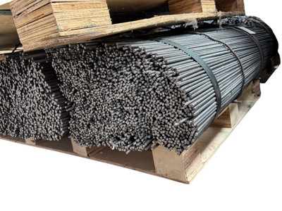 Pack of 10 Reinforcing Steel Bar - Ribbed Rebar (L)450mm x (Dia)08mm