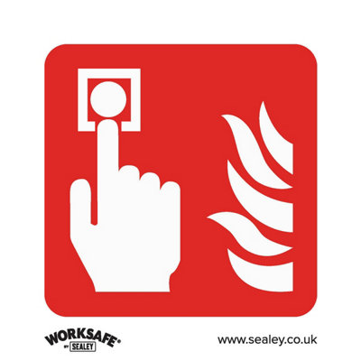 Pack of 10 Self-Adhesive Fire Alarm Symbols - Essential Health & Safety ...