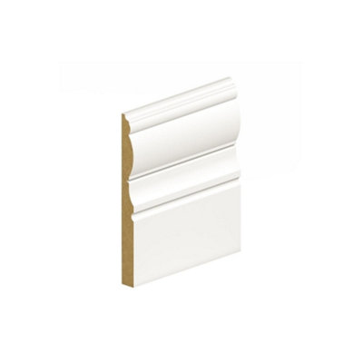 PACK OF 10 (Total 10 Units) - 18mm Thick Primed MDF Victorian Skirting ...