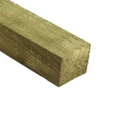 Pack of 10 (Total 10 Units) - C24 Pressure Treated Carcassing Timber - 47mm (W) x 125mm (H ...
