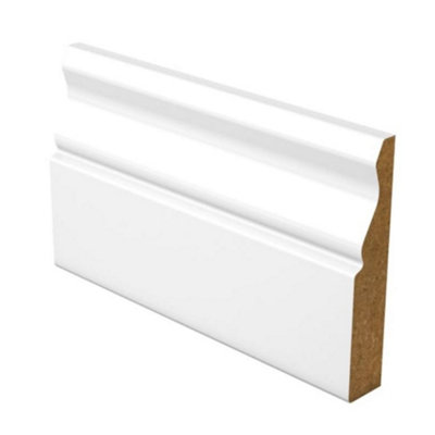 PACK OF 10 (Total 10 Units) - Ogee Fully Finished Satin White Skirting ...