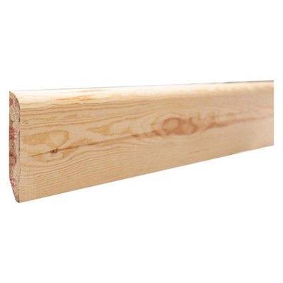 Pack of 10 (Total 10 Units) - Pine Chamfered Bullnose Skirting - 119mm ...