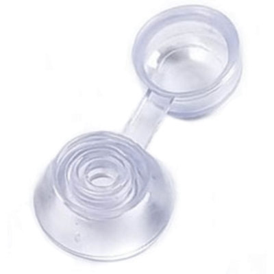 Pack of 100 - Clear PVC Plastic Screw Covers For Corrugated Roofing ...
