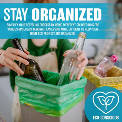 Pack Of 100 Swing Bin Liners Scented With Tie Handles Heavy Duty ...