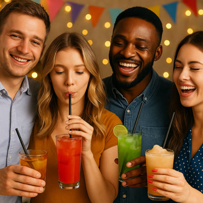 Pack of 1000 Black Paper Straws Biodegradable 8 Inch Eco Friendly ...