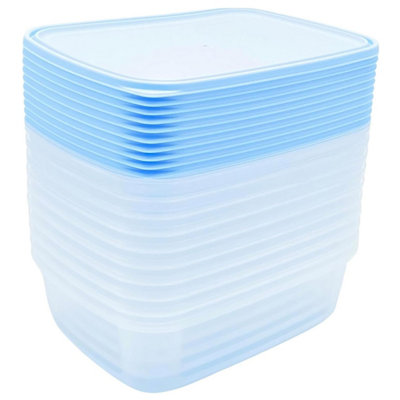 Pack Of 12 Food Storage 1L Containers With Airtight Lids Ideal For Meal ...