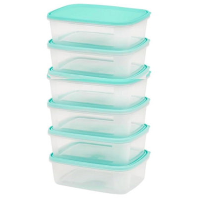 Pack Of 12 Food Storage 1L Containers With Airtight Lids Ideal For Meal ...
