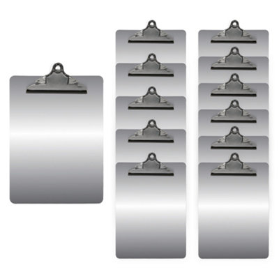 Pack of 12 Janrax A4 Aluminum Clipboards Butterfly Clip