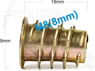 Pack of 12 M8 D-Type Insert Nuts (D Nuts) provide a strong permanent ...