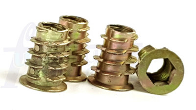 Pack of 12 M8 D-Type Insert Nuts (D Nuts) provide a strong permanent ...