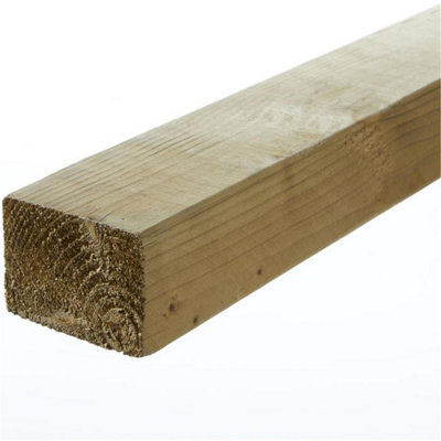 Pack of 15 (Total 15 Unit) Planed Treated C24 Timber - 47mm (T) x 175mm ...