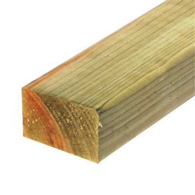 Pack of 15 (Total 15 Unit) Planed Treated C24 Timber - 75mm (T) x 150mm ...