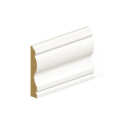PACK OF 15 (Total 15 Units) - 18mm Thick Primed MDF Victorian Skirting ...