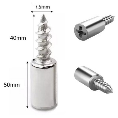 Pack of 16 Shelf Support Stud Pegs, Self-Tapping Screw for Kitchen ...