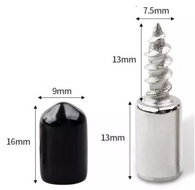 Pack of 16 Shelf Support Stud Pegs, Self-Tapping Screw for Kitchen ...