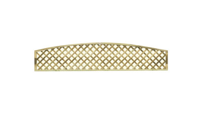 Pack of 2 - 1ft High + Bow x 6ft Wide Arched Lattice Garden Trellis ...