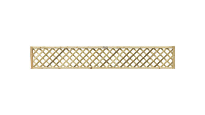 Pack of 2 - 1ft High x 6ft Wide Timber Rectangle Garden Lattice Trellis ...