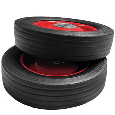 Pack of 2 6" Solid Wheels for Sack Truck / Trolly / Cart 6 Inch Wheels ...