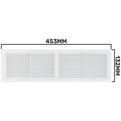 pack of 2 door vents for cabinet/wardrobe doors (28mm) with fly screen ...
