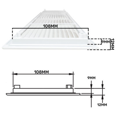 pack of 2 door vents for cabinet/wardrobe doors (28mm) with fly screen ...