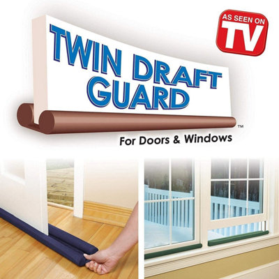 Pack of 2 Double-Sided Draught Excluders for Doors and Windows, Keeps ...