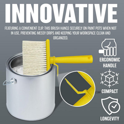 Pack Of 2 Emulsion Masonry Paint Brush Rough Surfaces Vinyl Fillings ...