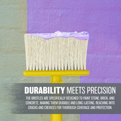 Pack Of 2 Emulsion Masonry Paint Brush Rough Surfaces Vinyl Fillings ...