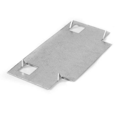 Pack of 2 - Galvanised Metal Safe Plate 45x90mm | DIY at B&Q
