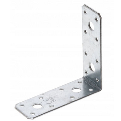 Pack of 2 - Galvanised Steel Angle Brackets for Heavy-Duty Construction ...