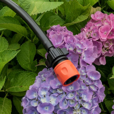 Pack of 2 hose adaptor fittings for porous/irrigation/drip line/garden ...