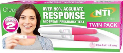 Pack Of 2 Midstream Pregnancy Test Kit Set Twin Pack