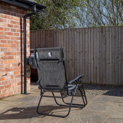Pack of 2 Multi Position Garden Gravity Relaxer Chair Sun Loungers with ...