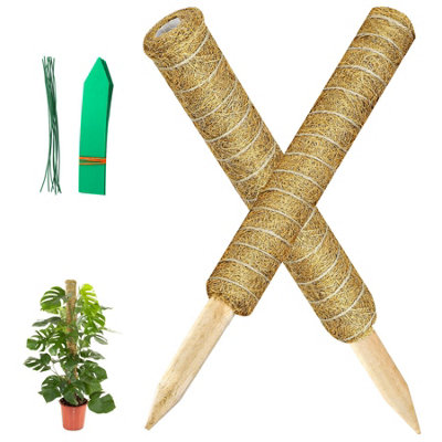 Pack Of 2 Natural Coir Moss Pole Sticks